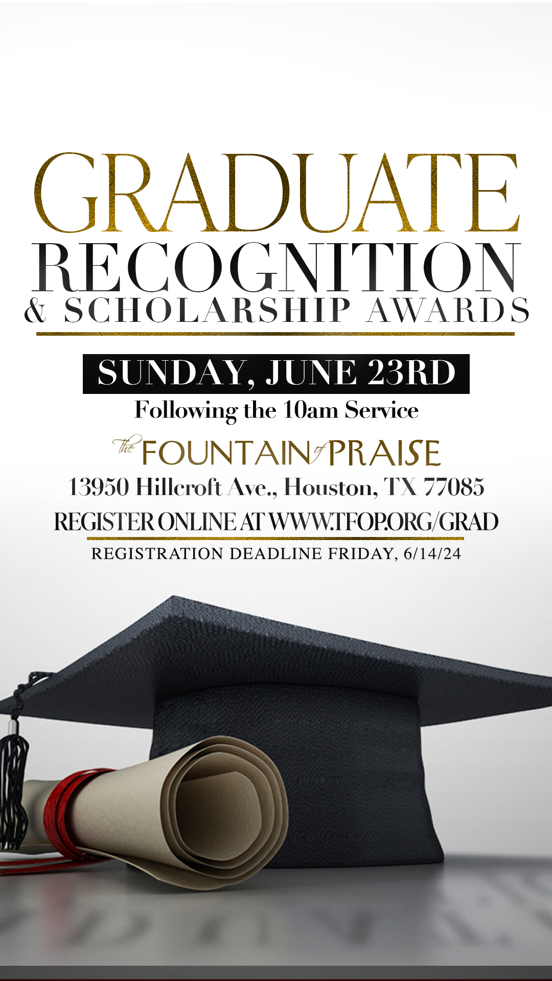 The Fountain of Praise: Graduate Registration